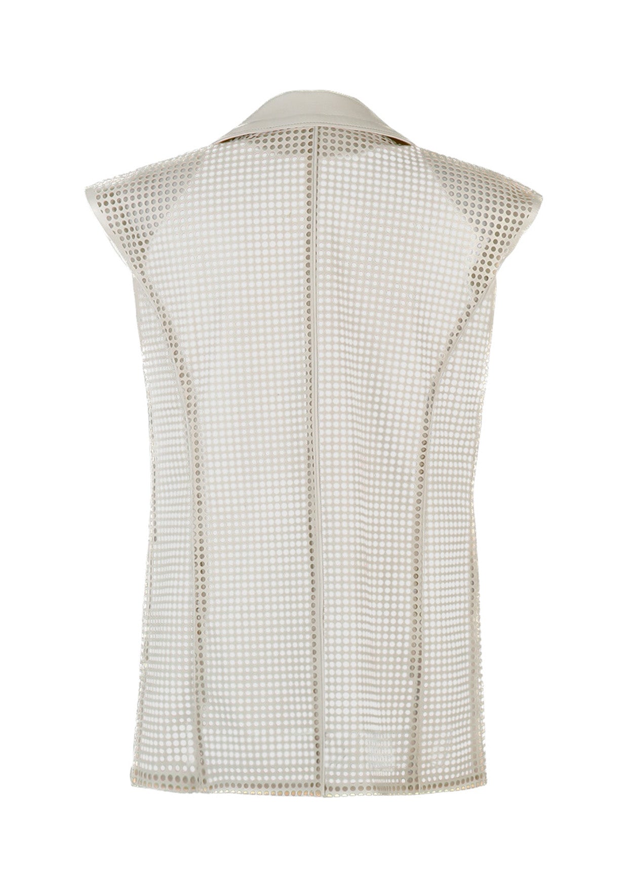 Double A - Ebony Laser Cut-Out Leather Vest – MADAMVOYAGE