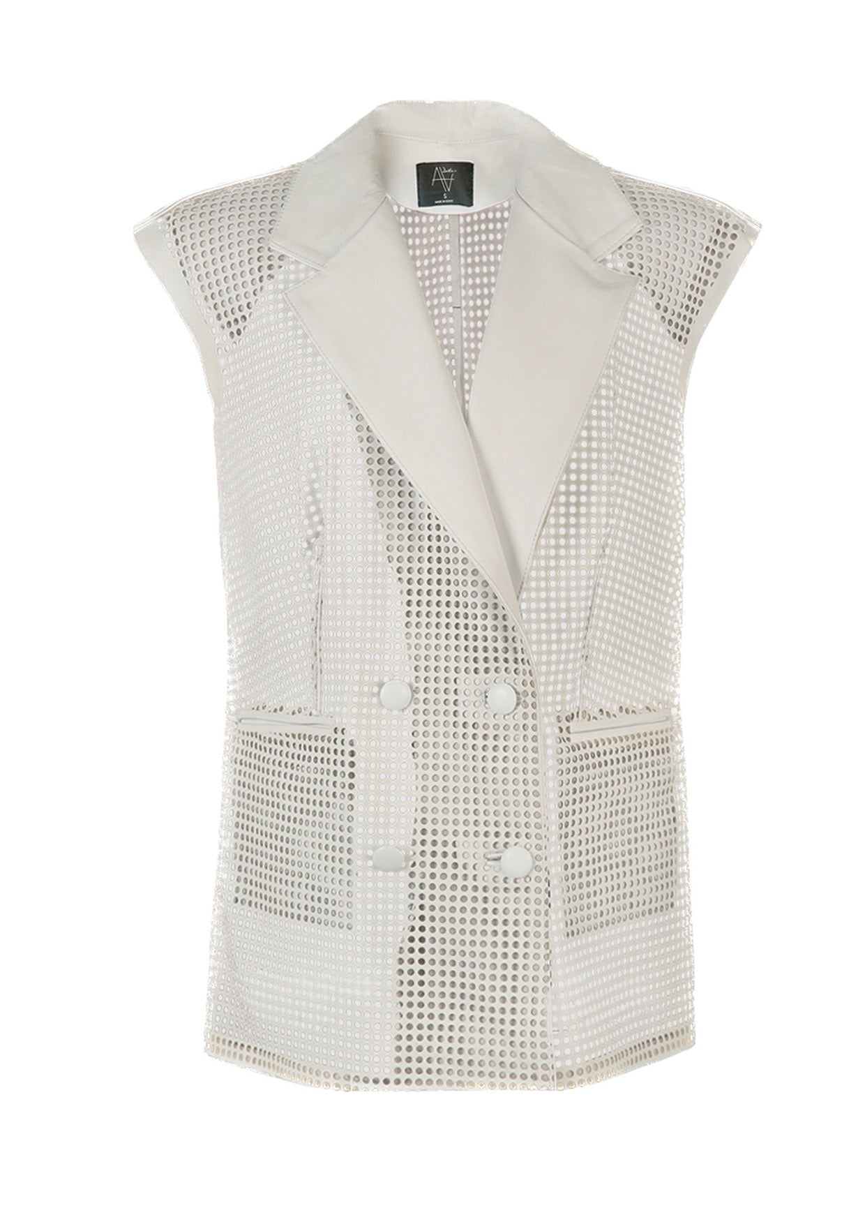 Double A - Ebony Laser Cut-Out Leather Vest – MADAMVOYAGE