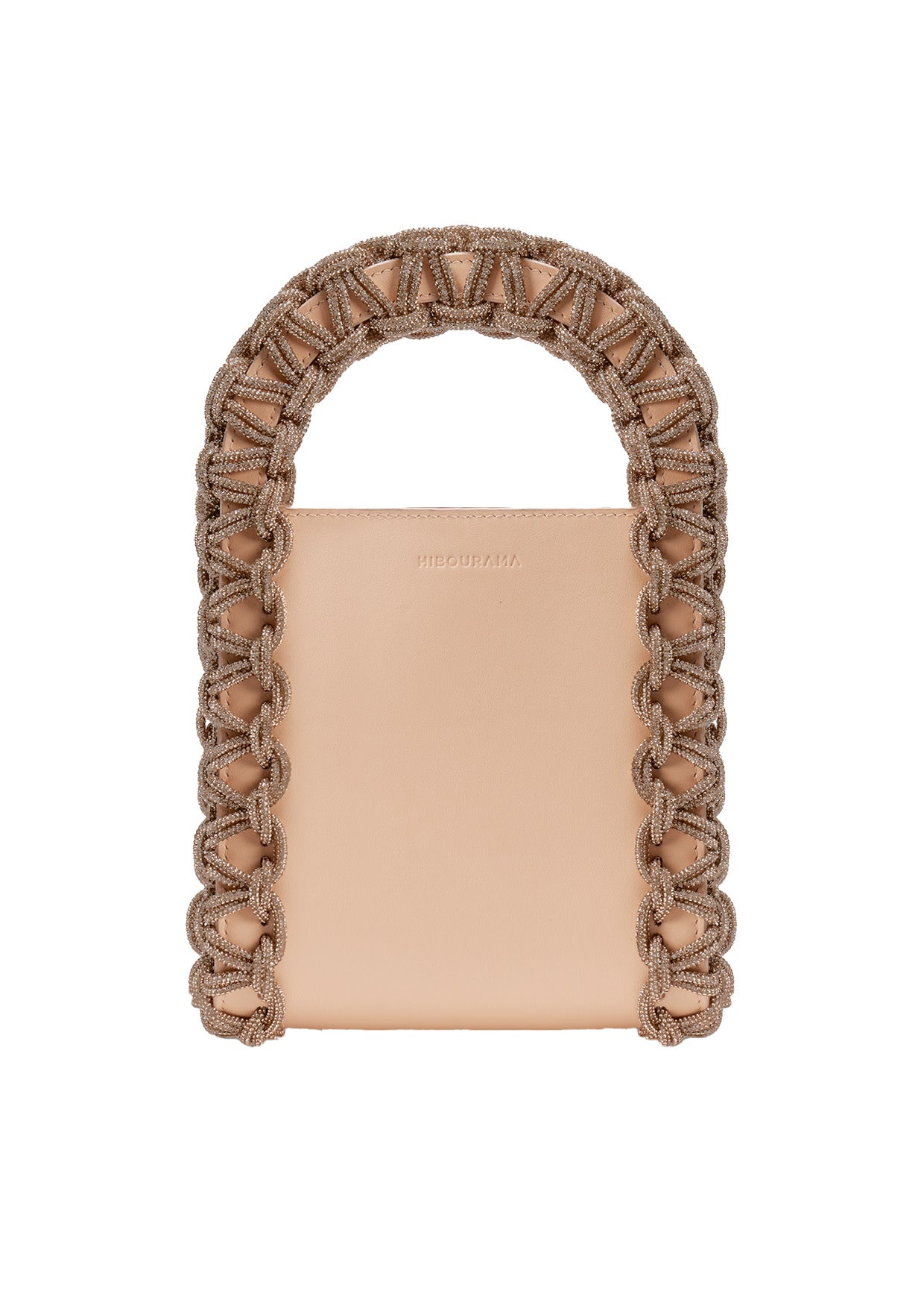 Hibourama - Layla Rectangular Crystal-Studded Woven Handle Handbag ...