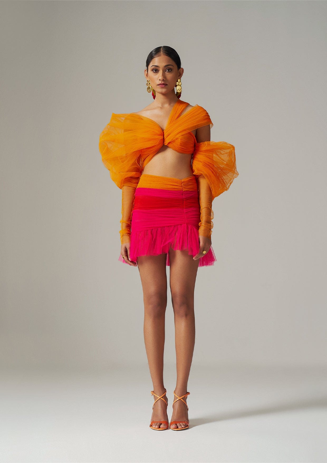 Szabo Sihag - Ruffled Hem Draped Mini Skirt – MADAMVOYAGE